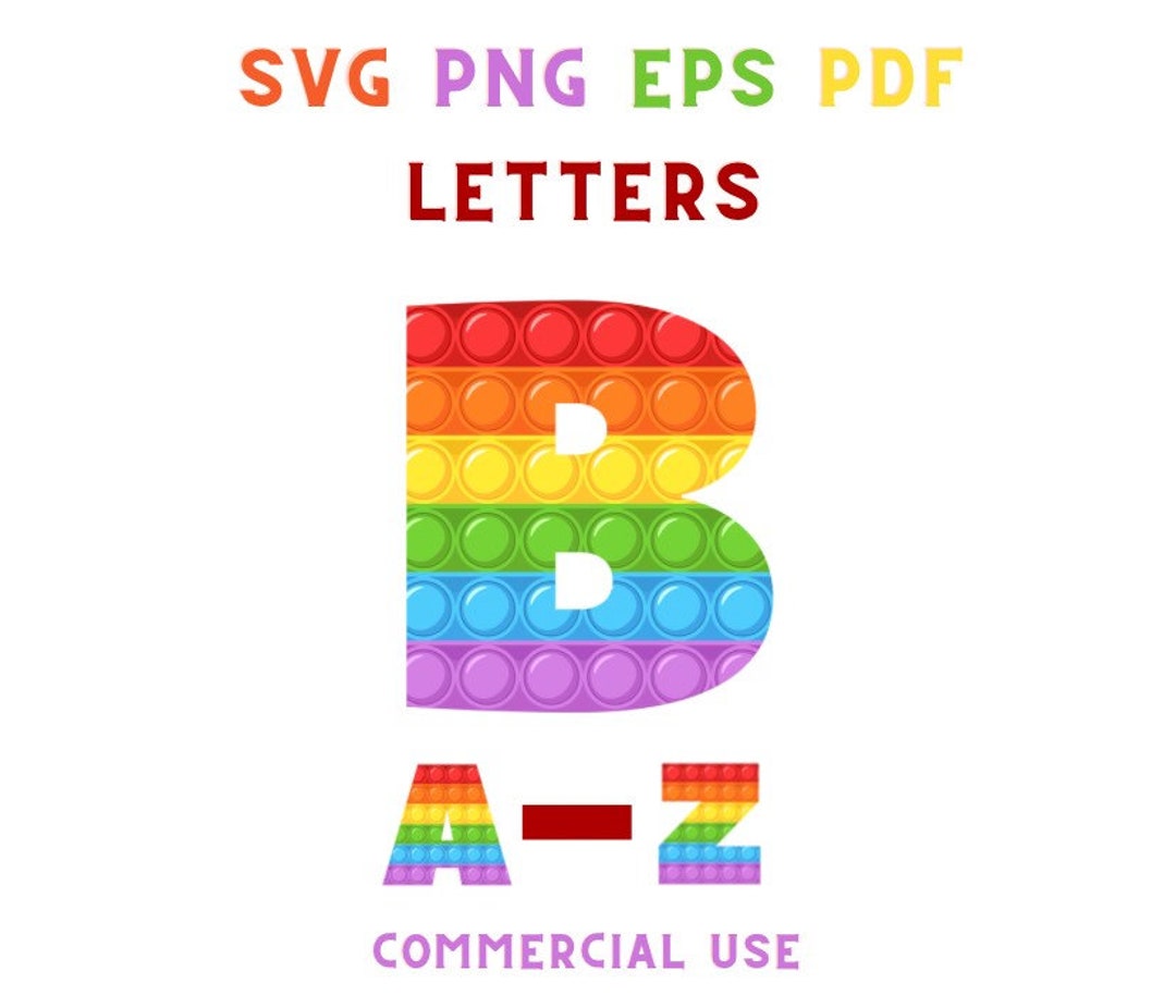 Pop It Svg Bundle DIY Fidget Toys Svg, Pop It Letters Svg, Shirt Anti ...