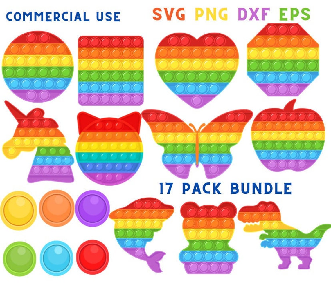 Pop It Svg Bundle DIY Fidget Toys Svg Shirt Anti Stress Svg - Etsy ...