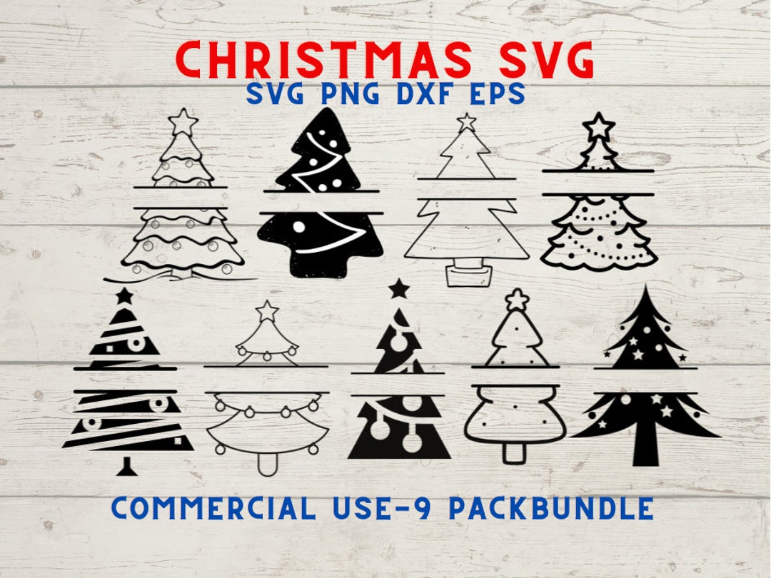 Christmas Tree Svg Bundle, Christmas Tree Svg, Christmas Name Frame Svg ...