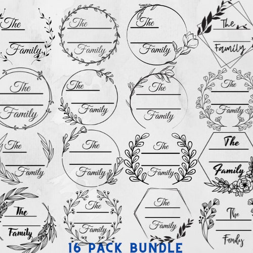 Family Name Monogram Svg Split Family Monagram Svg Christmas - Etsy