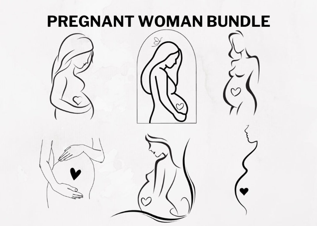 Pregnant Woman Svg Pregnant Woman Plotter File Svg Motherhood Cricut
