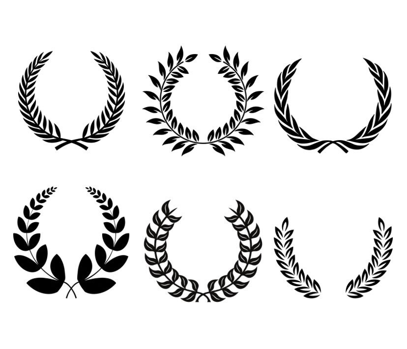 Monogram Frame Svg Bundle Leaf Frame Svg Laurel Frame Svg - Etsy