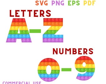 Pop It Fidget Letters - Etsy