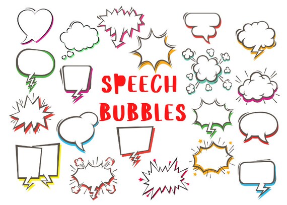 Speech Bubbles Svg Bundle Dialog Box Svg Expression Box Svg - Etsy