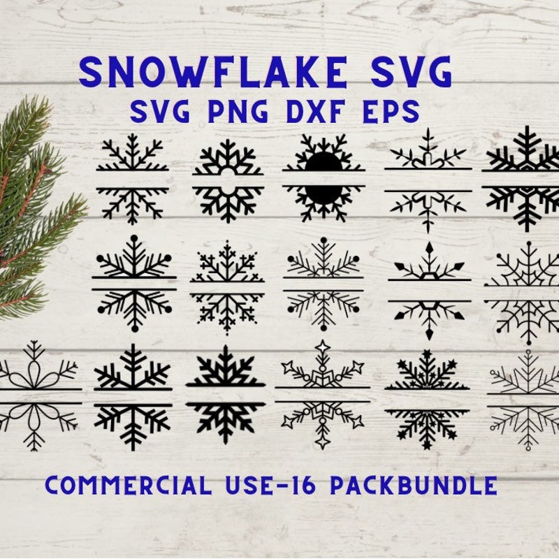 Snowflake Svg - Etsy