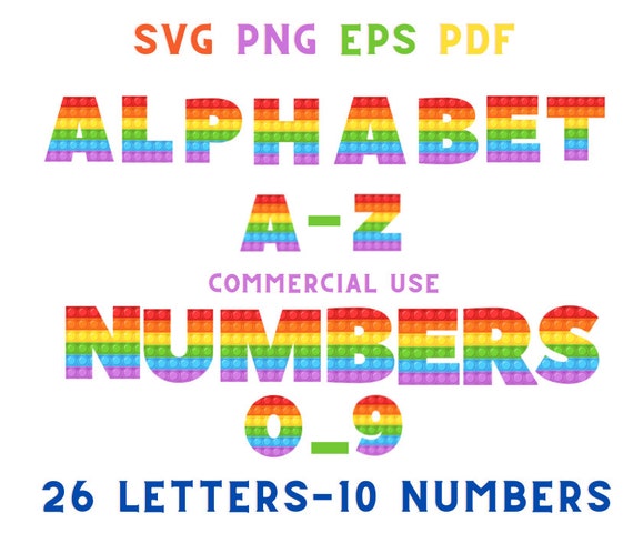 Pop It Svg Bundle DIY Fidget Toys Svg Pop It Letters Svg | Etsy