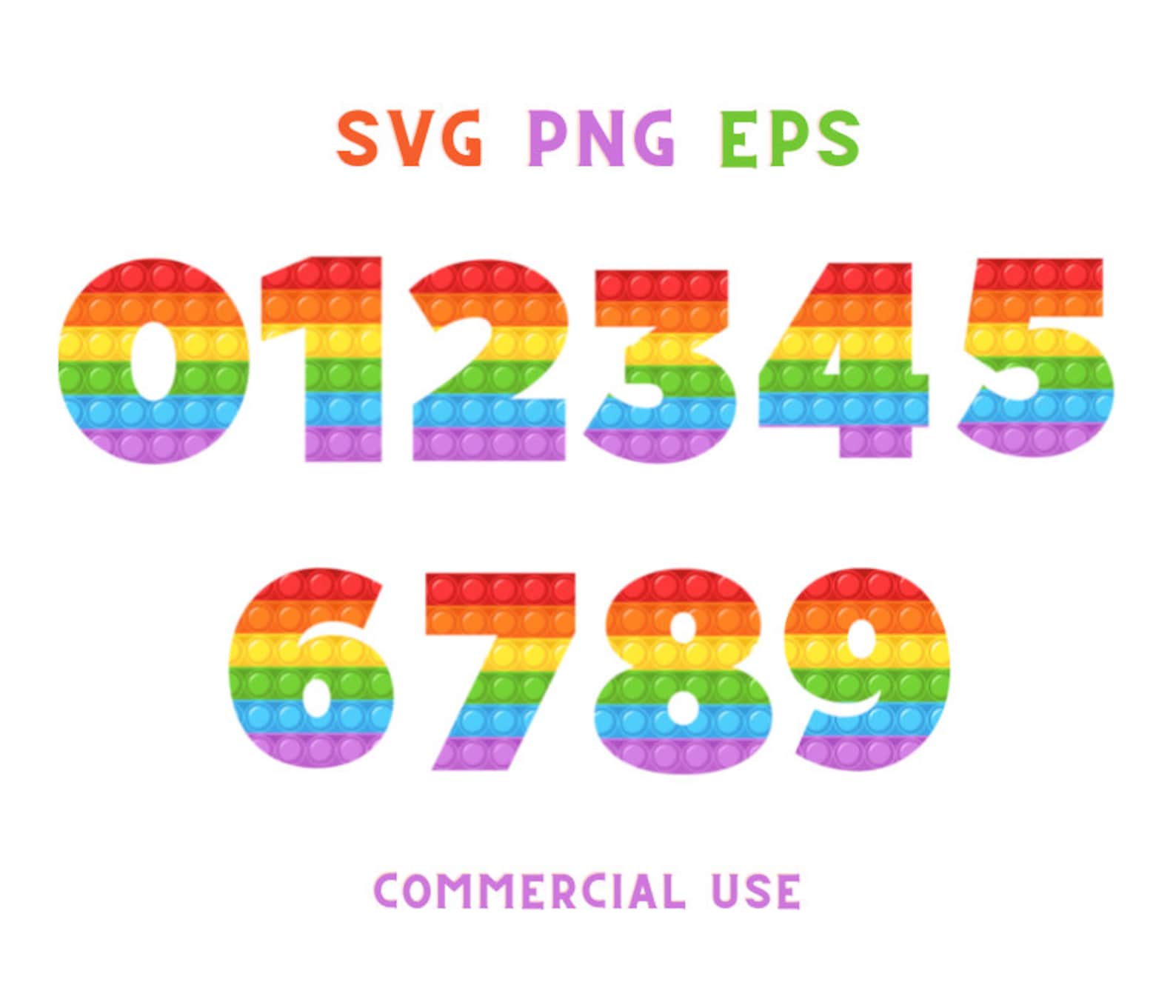 Pop It Svg Bundle DIY Fidget Toys Svg Pop It Numbers Svg - Etsy
