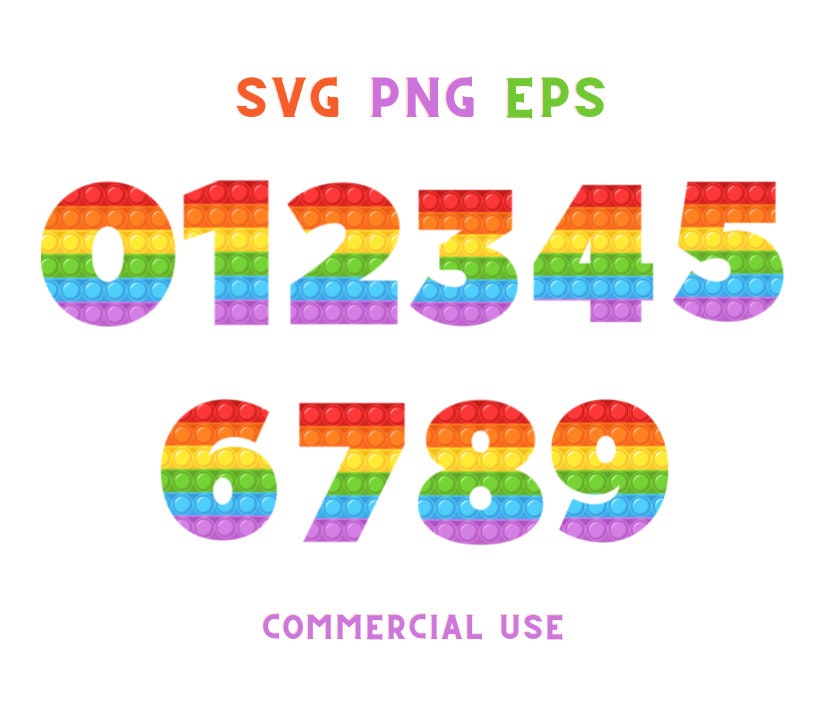 Pop It Svg Bundle DIY Fidget Toys Svg Pop It Numbers Svg - Etsy Australia