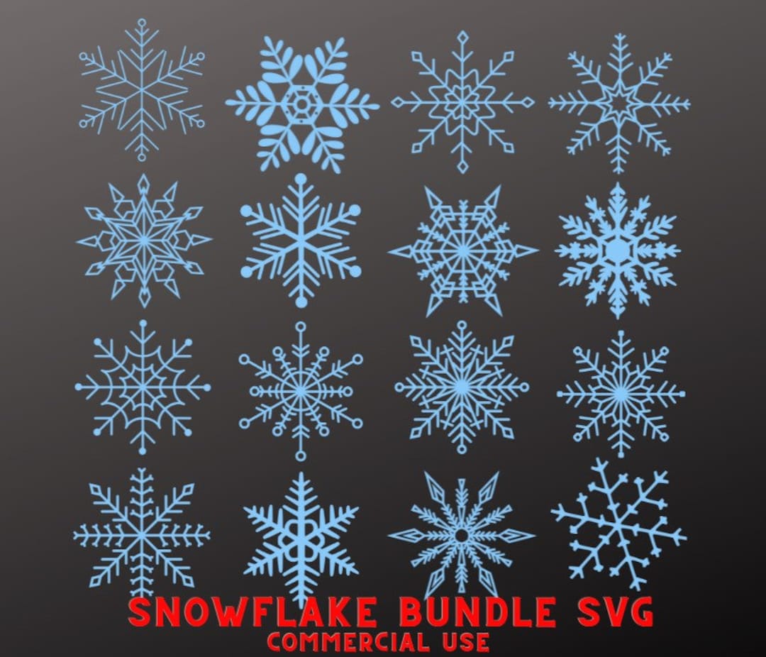 Snowflake Svg Bundle, Snowflake Svg , Christmas Svg, Snowflake Digital ...
