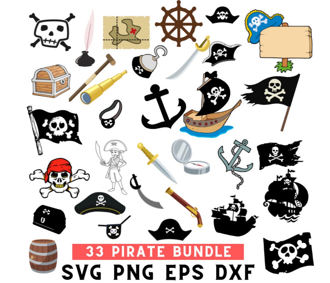 Pirate Svg, Pirate Bundle Svg, Mega Bundle, 33 Pirate Svg, Pirate ...