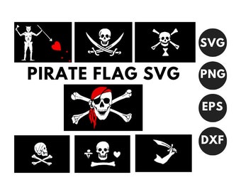 Pirate Flag Svg Tattered Pirate Flag Svg Cutting File Clipart Svg Dxf ...