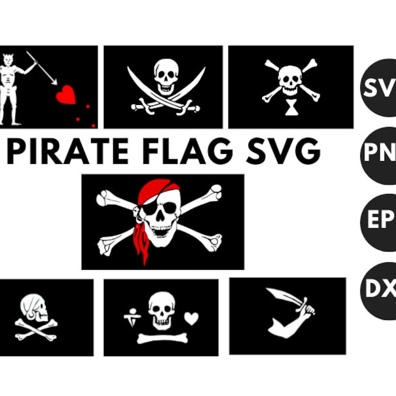 Blackbeard Flag Svg - Etsy