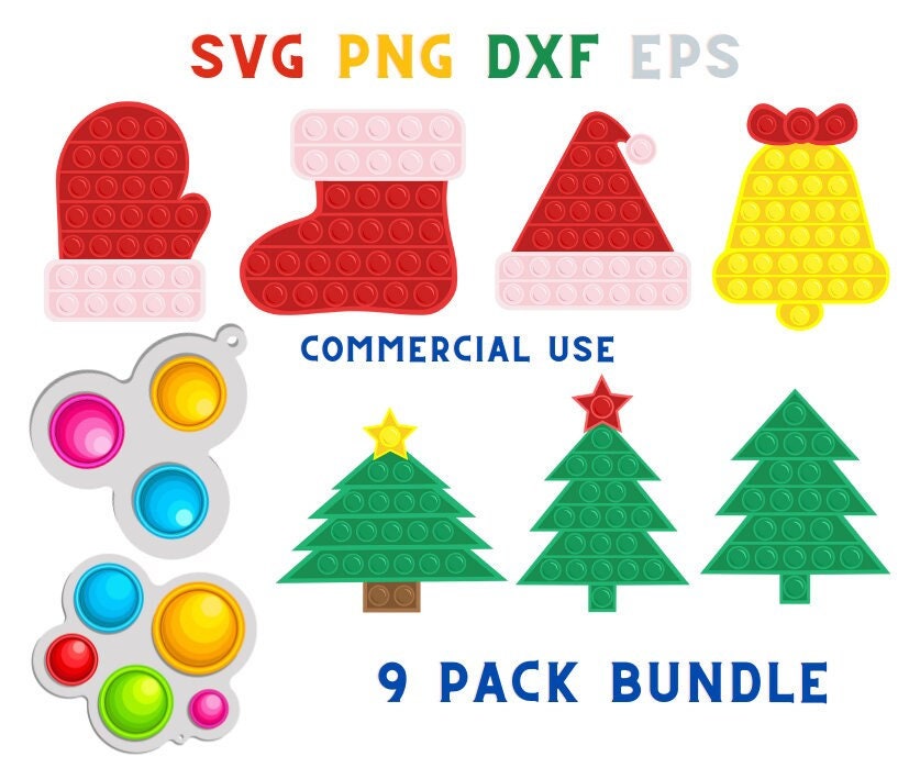 Pop it svg bundle DIY fidget toys svg, camisa anti estrés svg, pop it ...