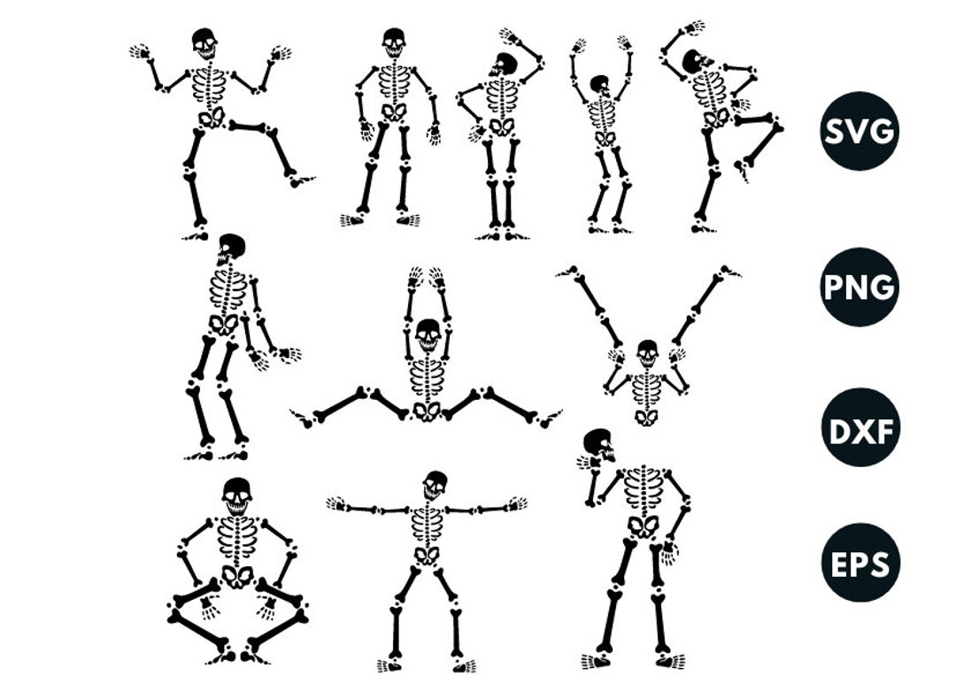 Skeleton Svg, Halloween Skeleton Svg , Halloween Svg, Dancing Skeletons ...