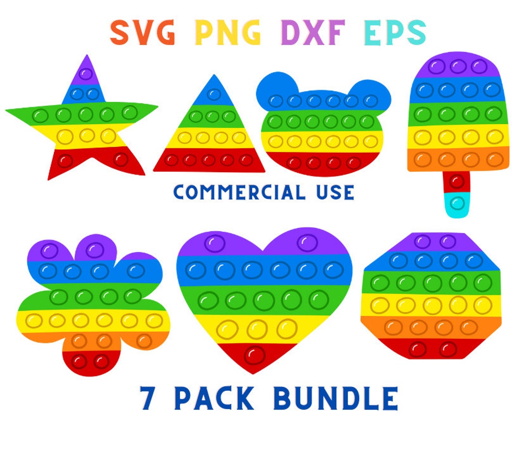 Pop it svg bundle DIY fidget toys svg shirt anti stress svg - Etsy Schweiz