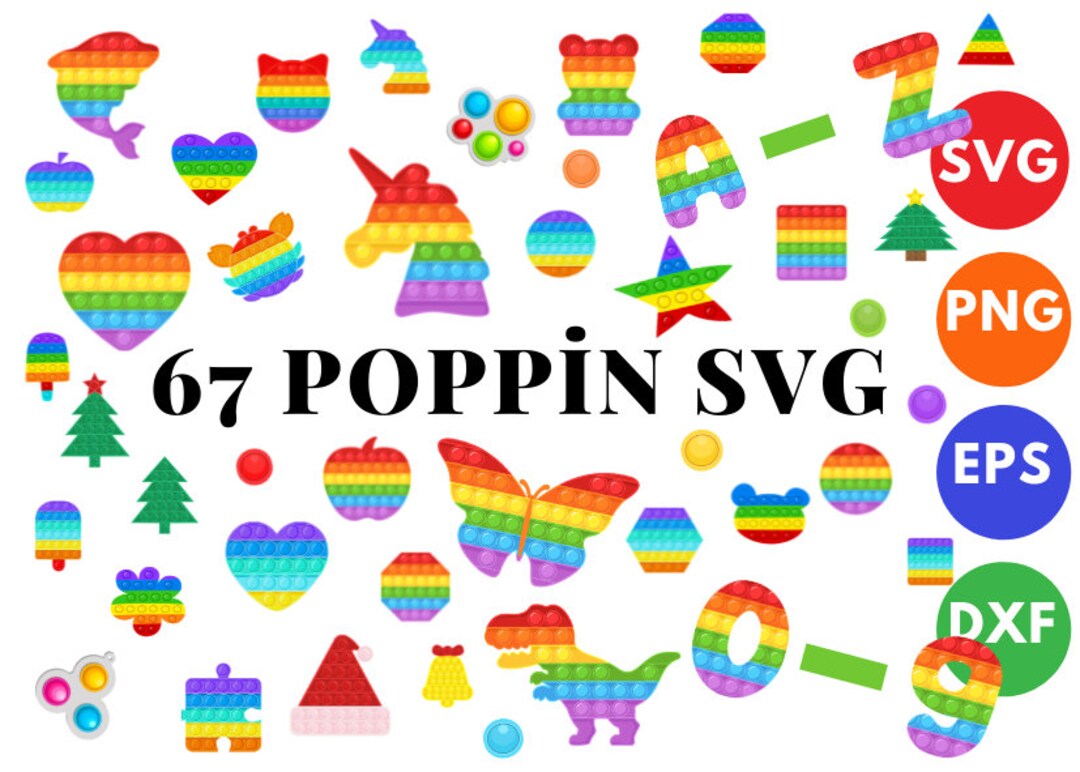 Pop It Svg, Poppin Svg,letters Svg, Numbers Svg, DIY Fidget Toys Svg ...