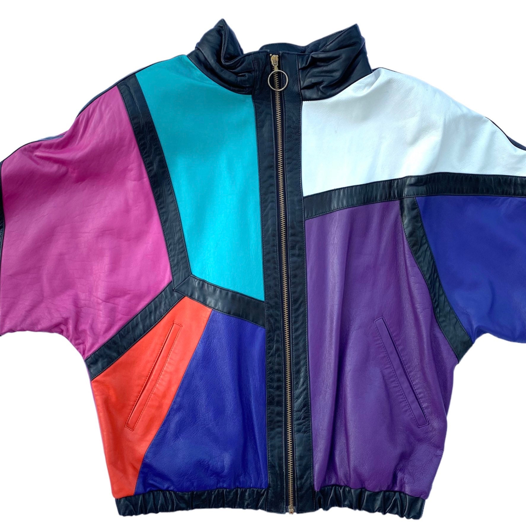 1980s 80s Vintage Colorblock Patchwork New Wave Hip Hop Style - Etsy