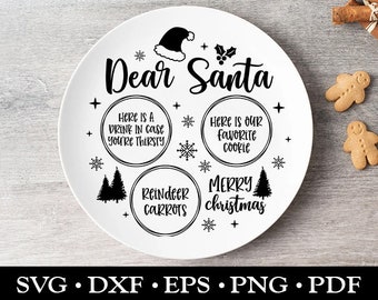 Dear Santa Tray Digital File SVG - Etsy