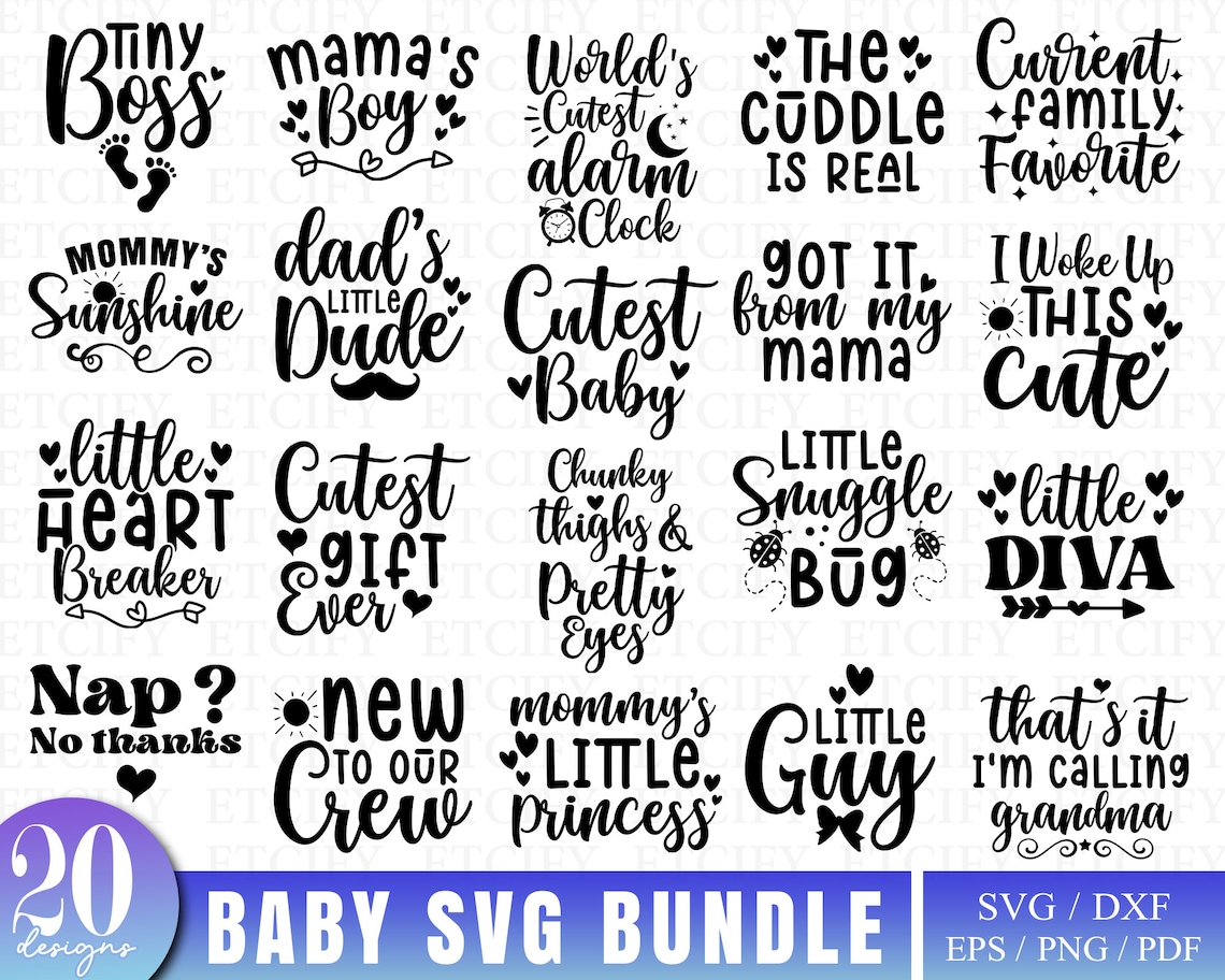 Baby Svg Bundle, New Born Svg Bundle, Baby Quote Svg, Newborn Svg, Baby ...
