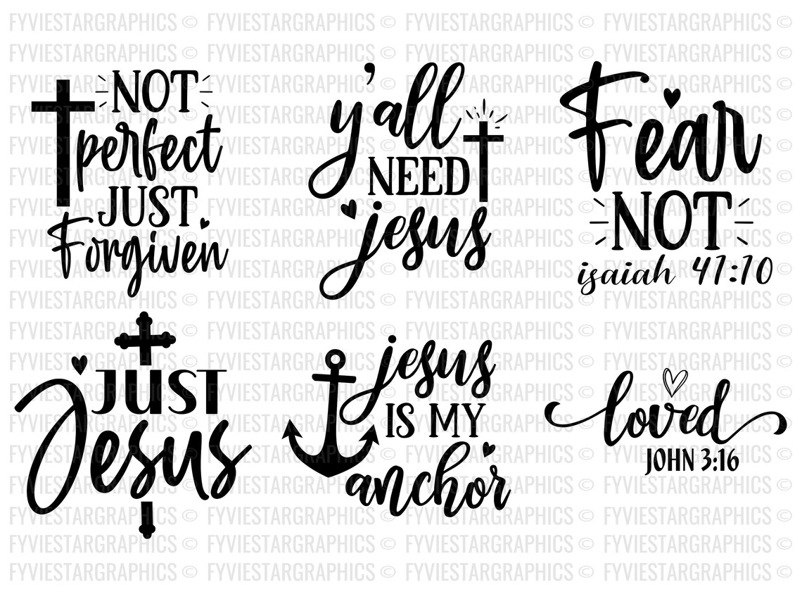 Christian Bundle SVG Faith Bundle Bible Verse Bundle Cut - Etsy