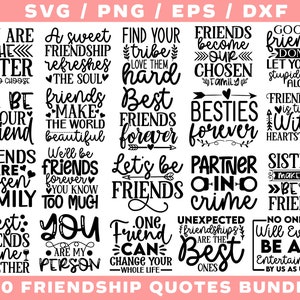 Friendship Quotes Svg Bundle, Friendship SVG, Friendship Quotes, Best ...