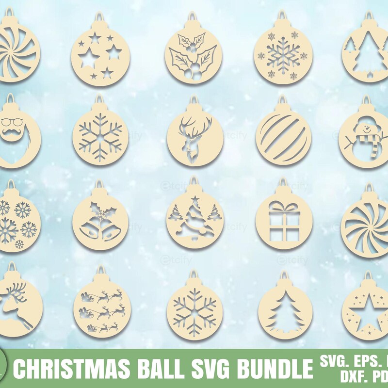 Christmas Balls Svg - Etsy