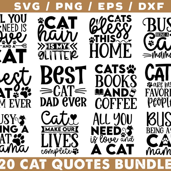 Cat Quotes Svg - Etsy