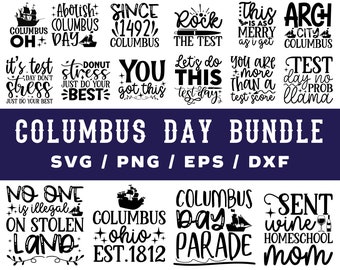 Happy Columbus Day Svg Bundle, Columbus Day Printable Design, Columbus ...