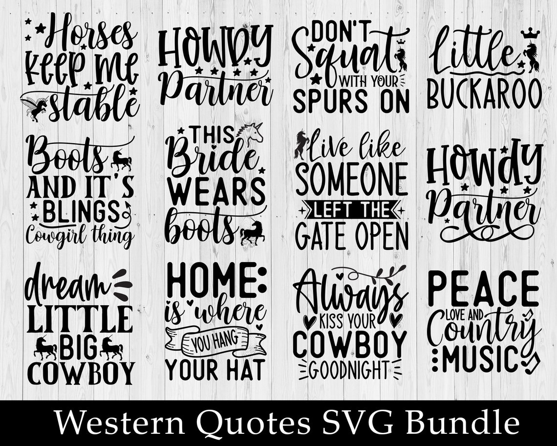Western Svg Bundle, Western Shirt Bundle Western Svg, Country Svg ...