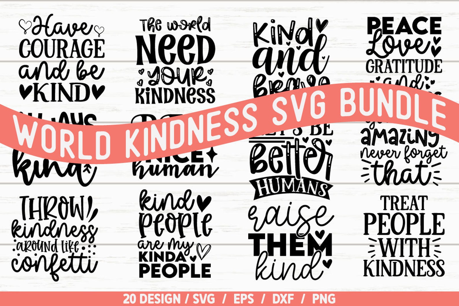 Kindness SVG Bundle, Kind Svg Bundle, Be Kind Bundle, Kindness Svg ...