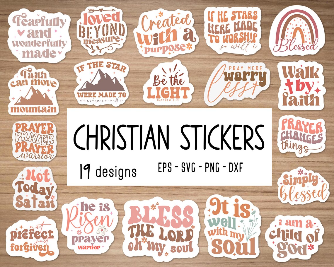 Christian Png Sticker Bundle, Bible Verse Svg, Jesus Svg, God Svg Png ...