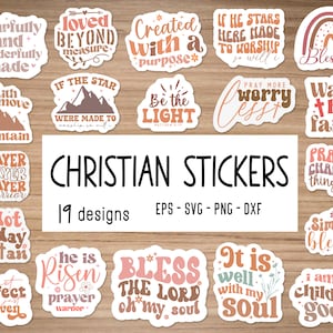Christian Png Sticker Bundle, Bible Verse Svg, Jesus Svg, God Svg Png ...