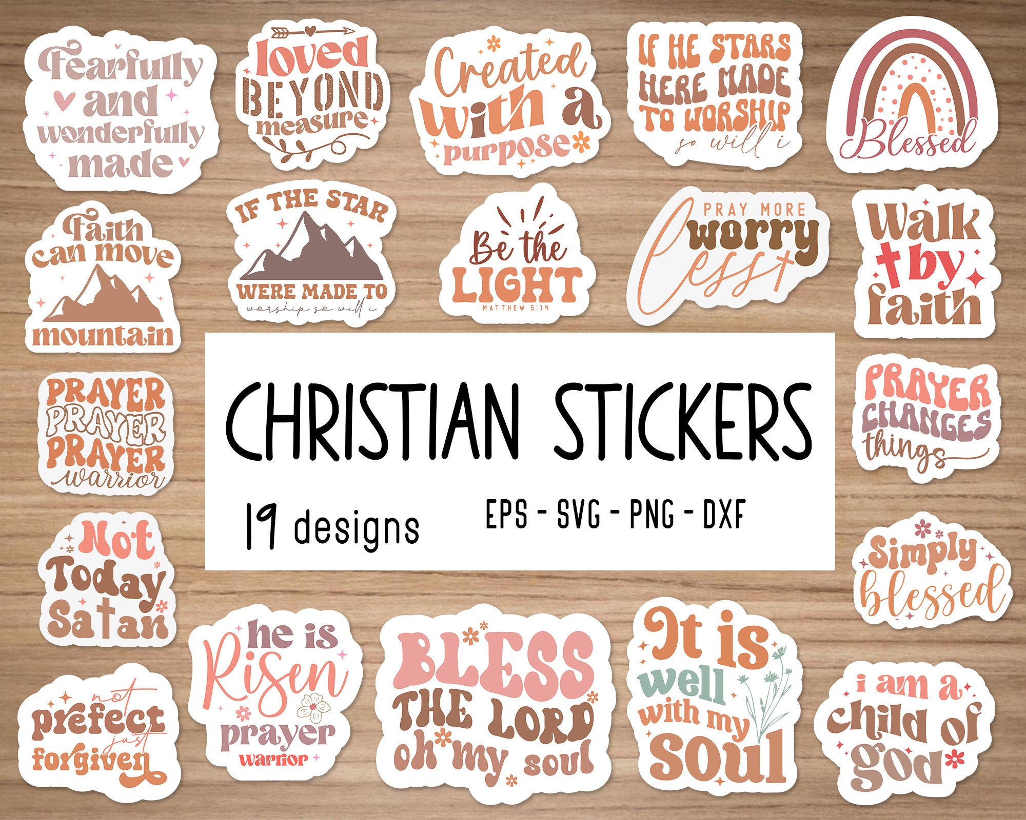 Christian Png Sticker Bundle, Bible Verse Svg, Jesus Svg, God Svg Png ...