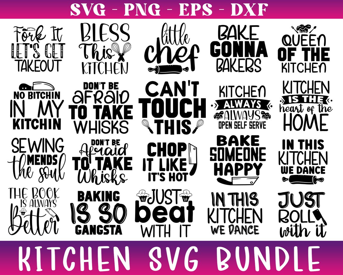 Kitchen Quotes SVG Bundle, Kitchen Svg Bundle, Potholder Svg, Kitchen ...