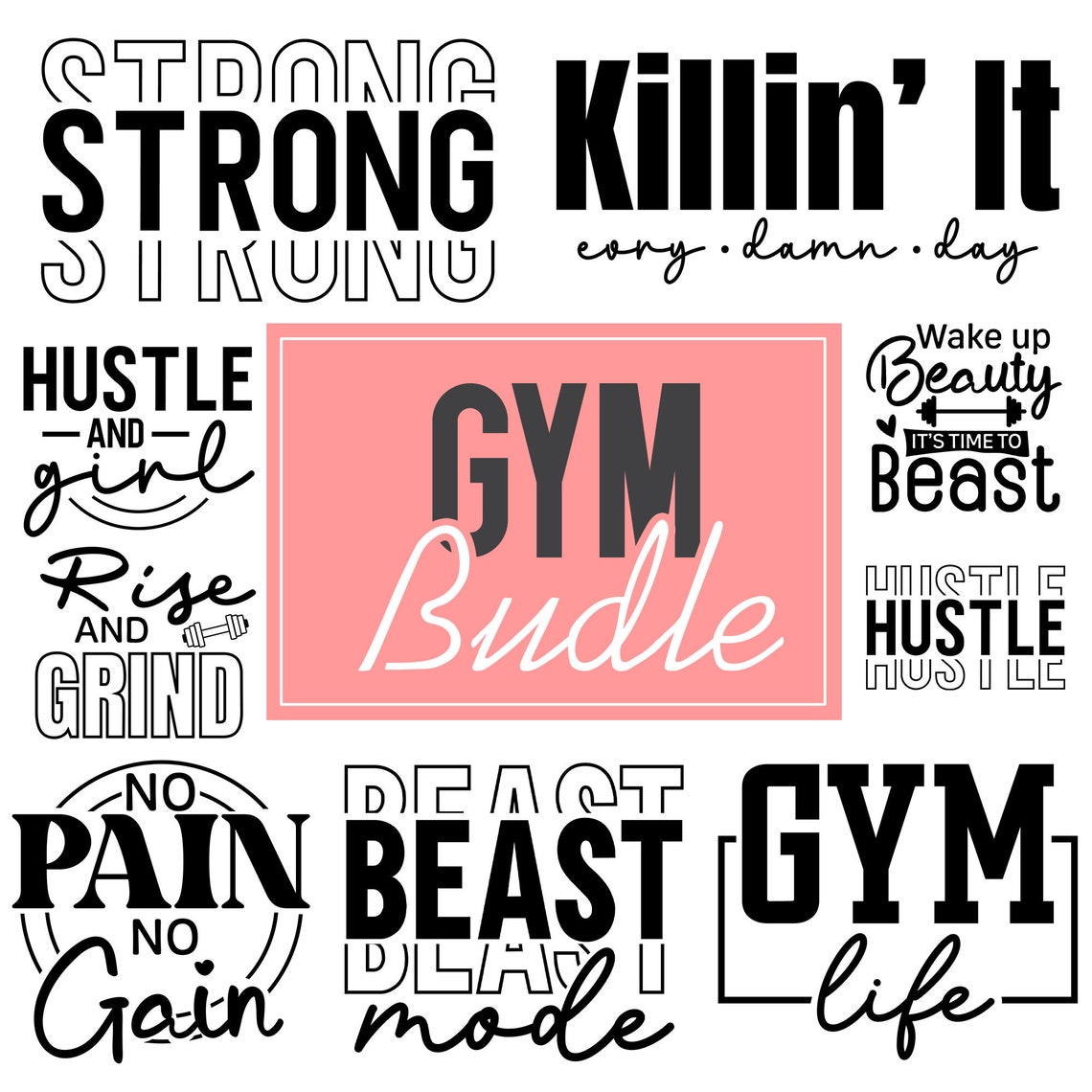 Gym Tshirt Svg Bundle Gym Svg Bundle Workout Svg Bundle Fitness Svg ...