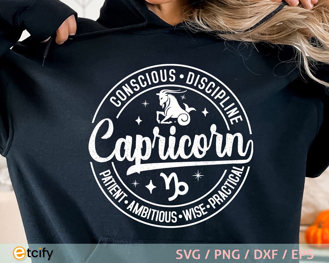 Capricorn Png Eps Svg Dxf, Capricorn Shirt Design, Zodiac Sign Design ...