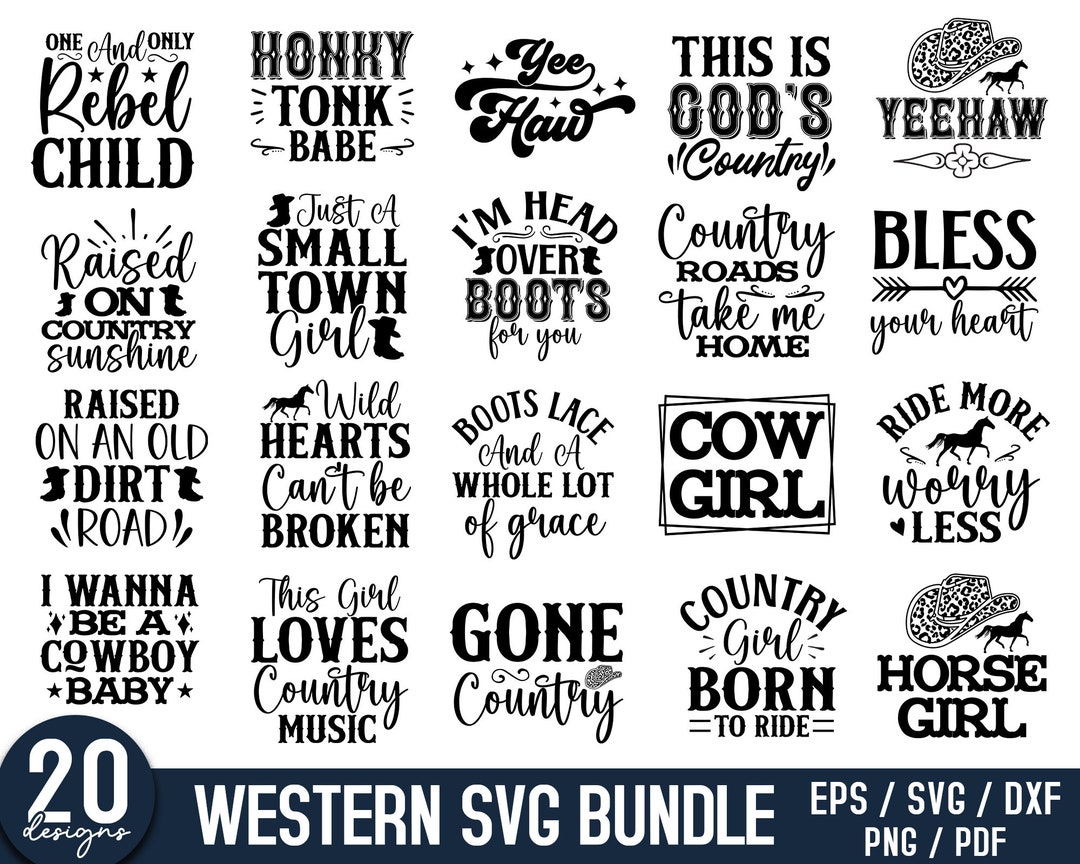 Western Svg Bundle, Western Quotes Bundle, Howdy Svg, Cowboy Svg ...