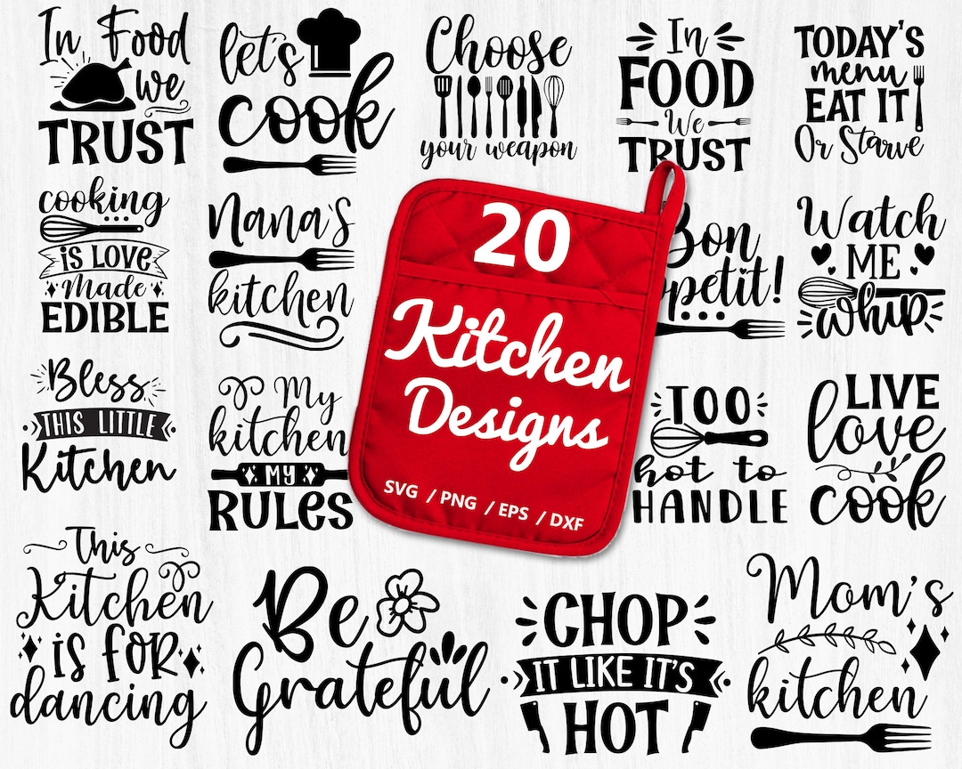 Kitchen SVG Bundle, Kitchen Quotes Svg, Kitchen Png, Funny Kitchen Sign ...