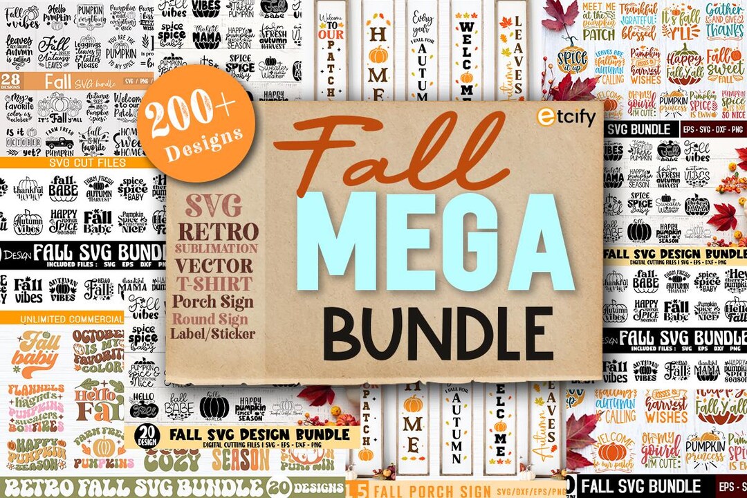 Fall Mega Bundle, Fall Bundle, Autumn Mega Bundle, Thanksgiving Bundle ...