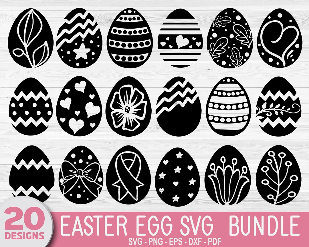 Easter Eggs SVG Bundle, Easter Egg Bundle, Easter Eggs Clipart, Easter ...