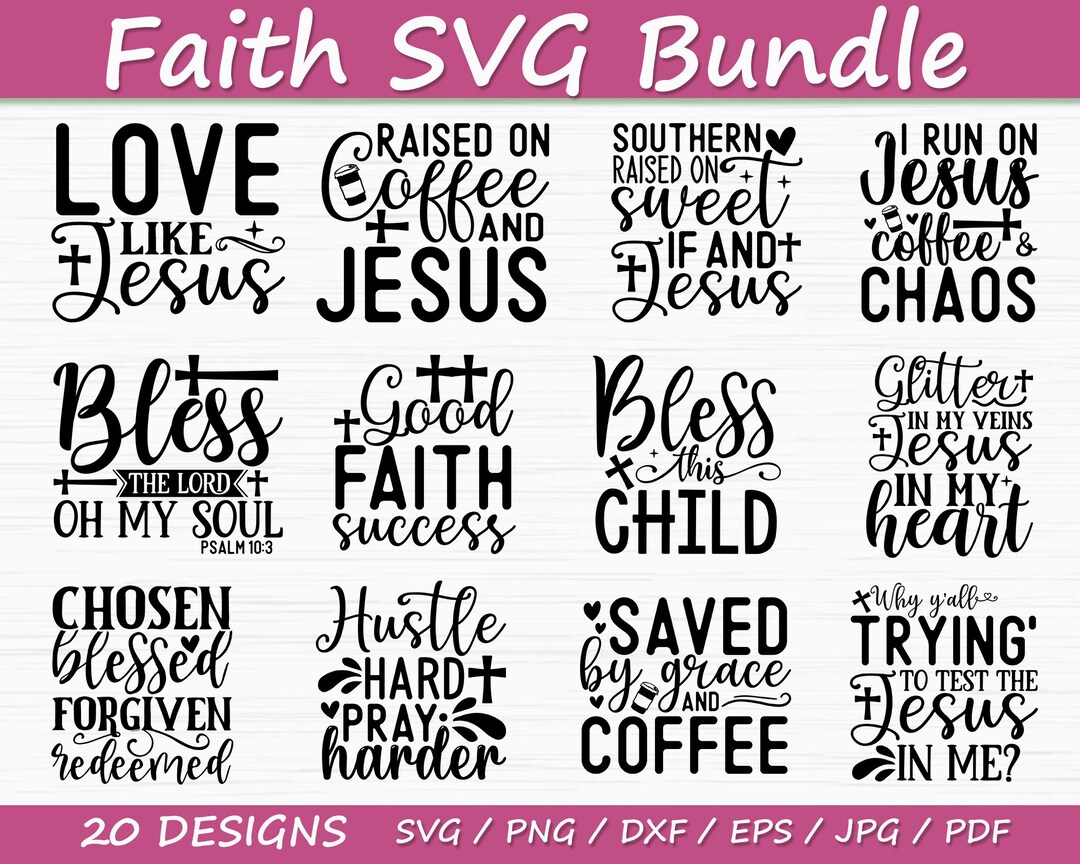 Faith SVG Bundle, Big Bundle SVG File for Cricut, Faith Bundle SVG ...