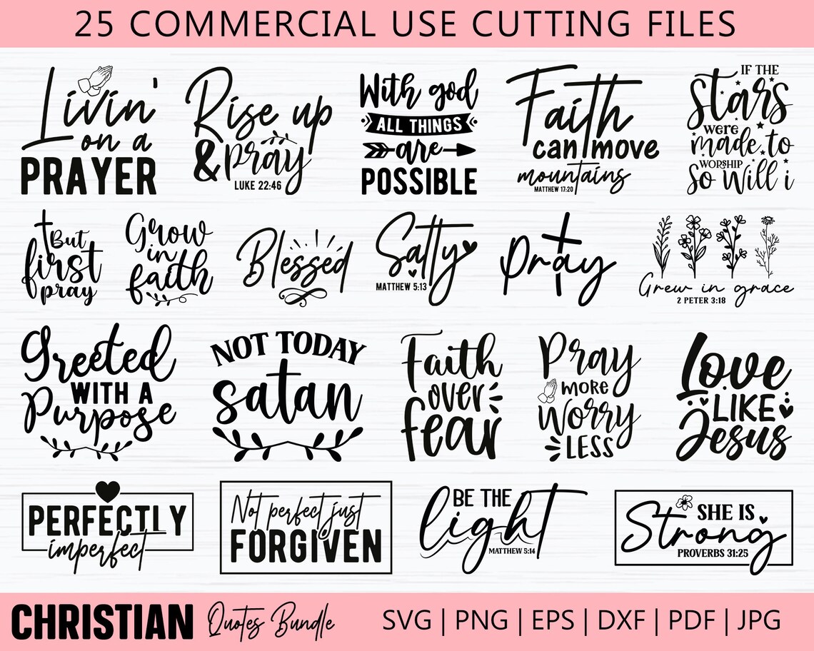 Christian Svg Bundle, Christian Quotes Bundle SVG, Religious Svg Bundle ...
