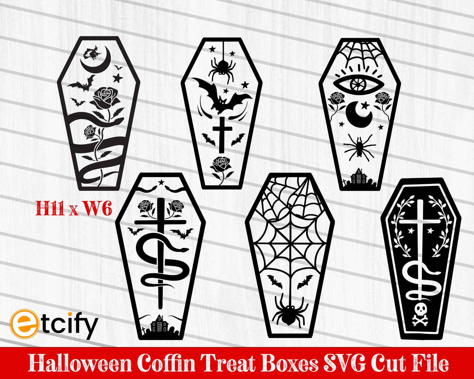 Halloween Scary Coffin Box SVG Cut File, Coffin Silhouette Svg, Halloween Coffin, Coffin Svg ...
