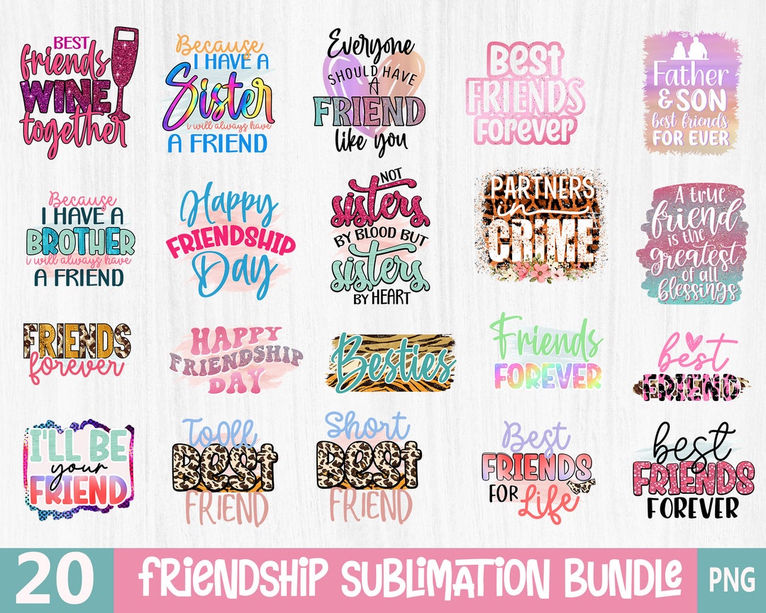 Friendship PNG Bundle, Friendship Png, Friendship Day Png, Friendship ...
