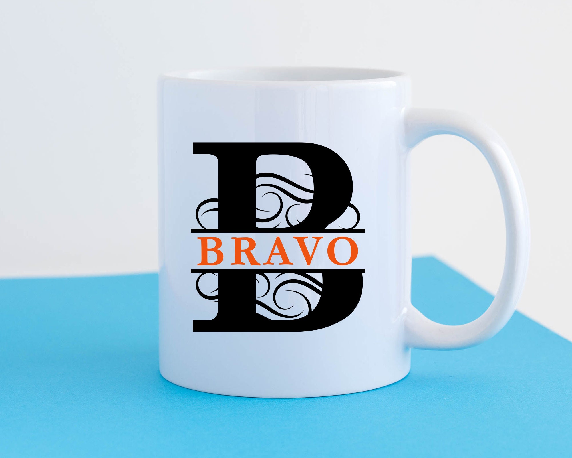 Split Monogram Bundle, Words Monogram Svg, Monogram Alphabets, A-Z 26 ...