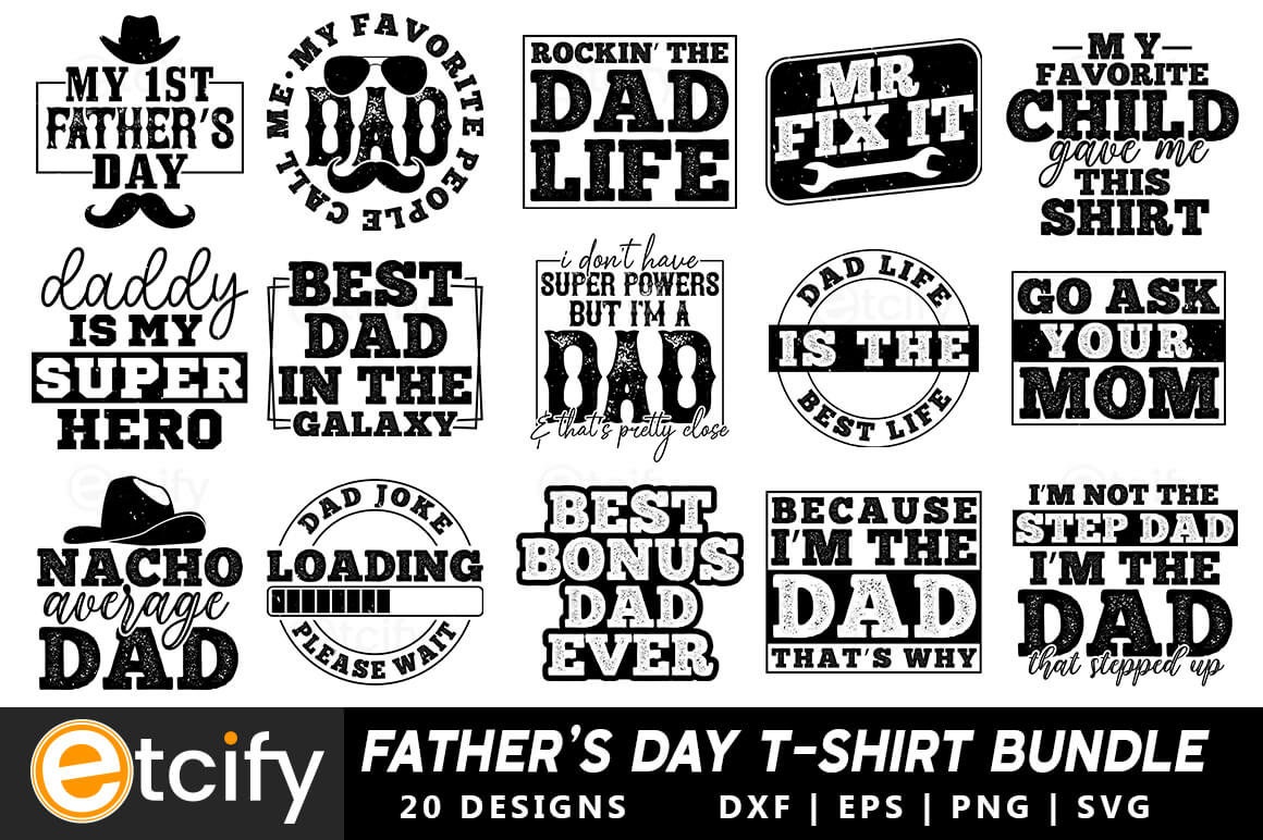Fathers Day Mega Bundle, Happy Father's Day Bundle, Dad Bundle, Dad Svg ...