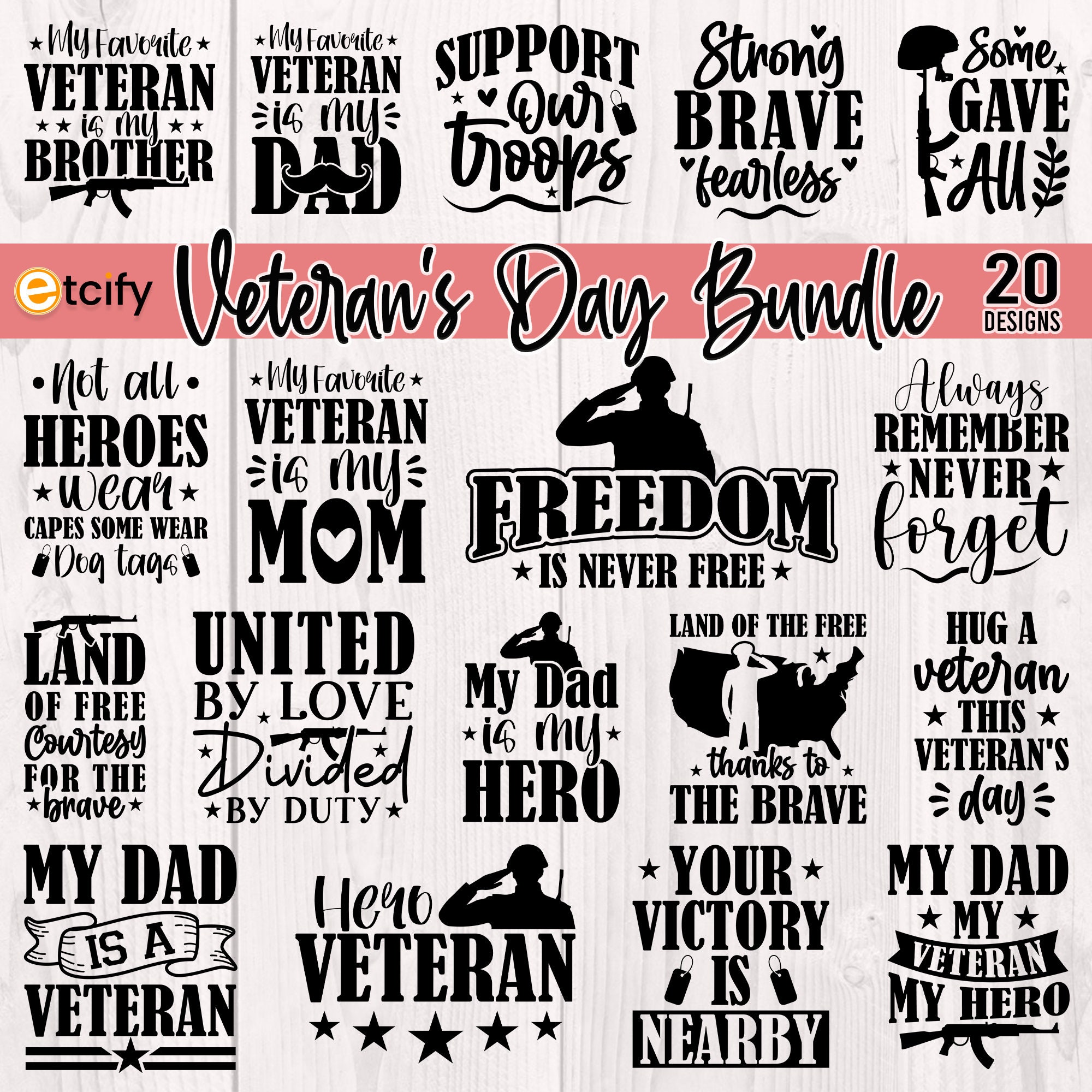Veteran Svg Bundle, USA T-shirt Svg Bundle, Military SVG Bundle, 4th of ...