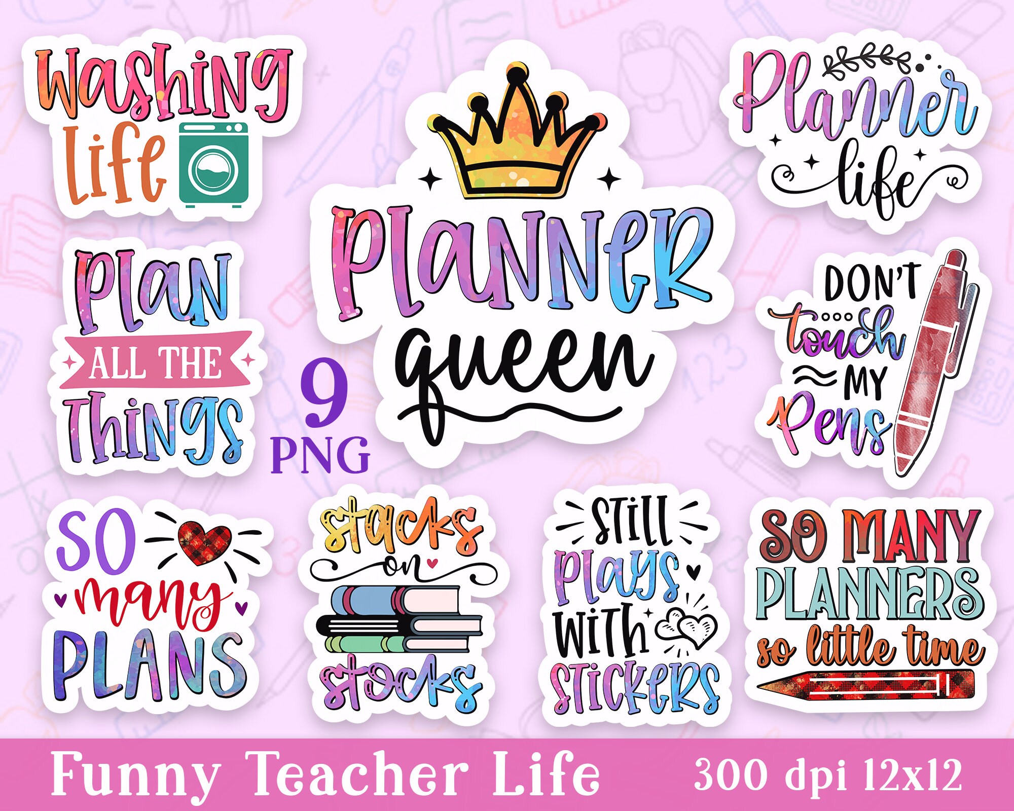 Funny Teacher Life Sticker Png, Teacher Sticker Png, Happy Teacher Day ...