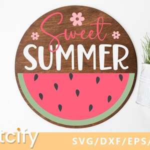 Summer Round Sign SVG Bundle, Round Door Hanger Svg, Summer Door Hanger ...