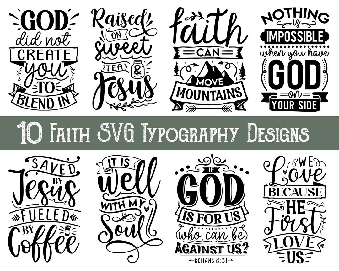 Christian Svg Bundle, Faith Designs. Bible Verse Shirt Design, Faith ...